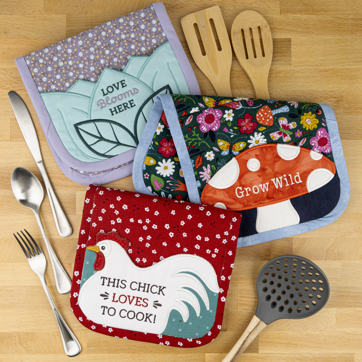 Double Pocket Pot Holders — Anita Goodesign
