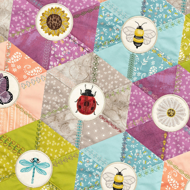 Crazy Quilt Hexagons — Anita Goodesign