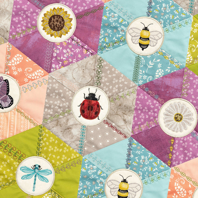 Crazy Quilt Hexagons — Anita Goodesign