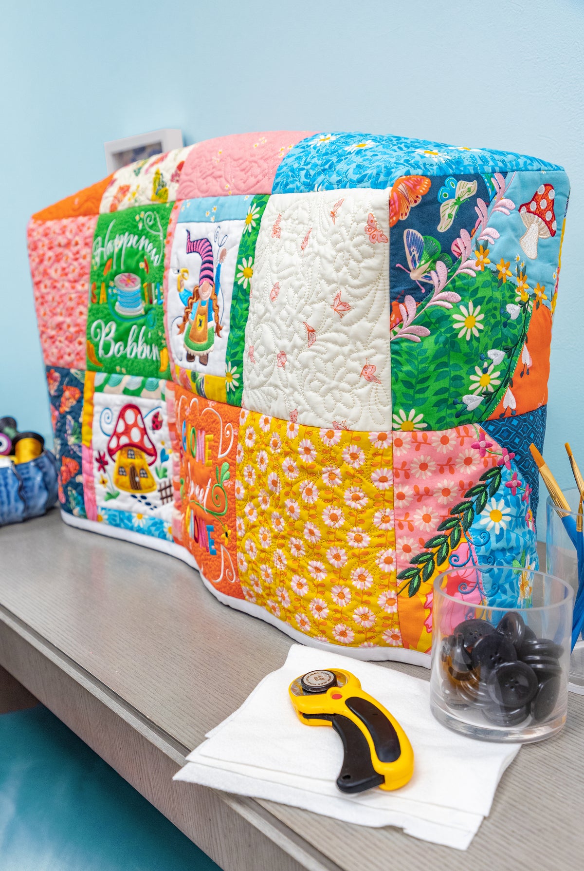 Gnome Embroidery Machine Cover — Anita Goodesign