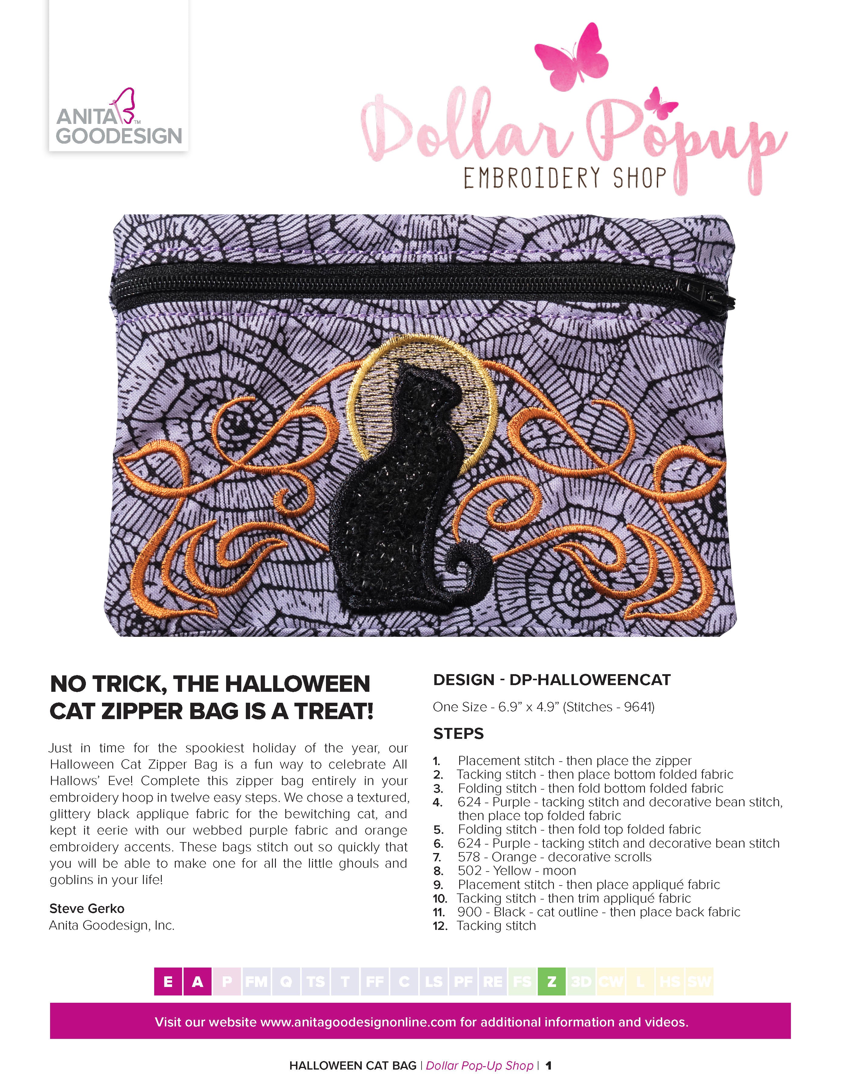 Halloween Cat Bag — Anita Goodesign