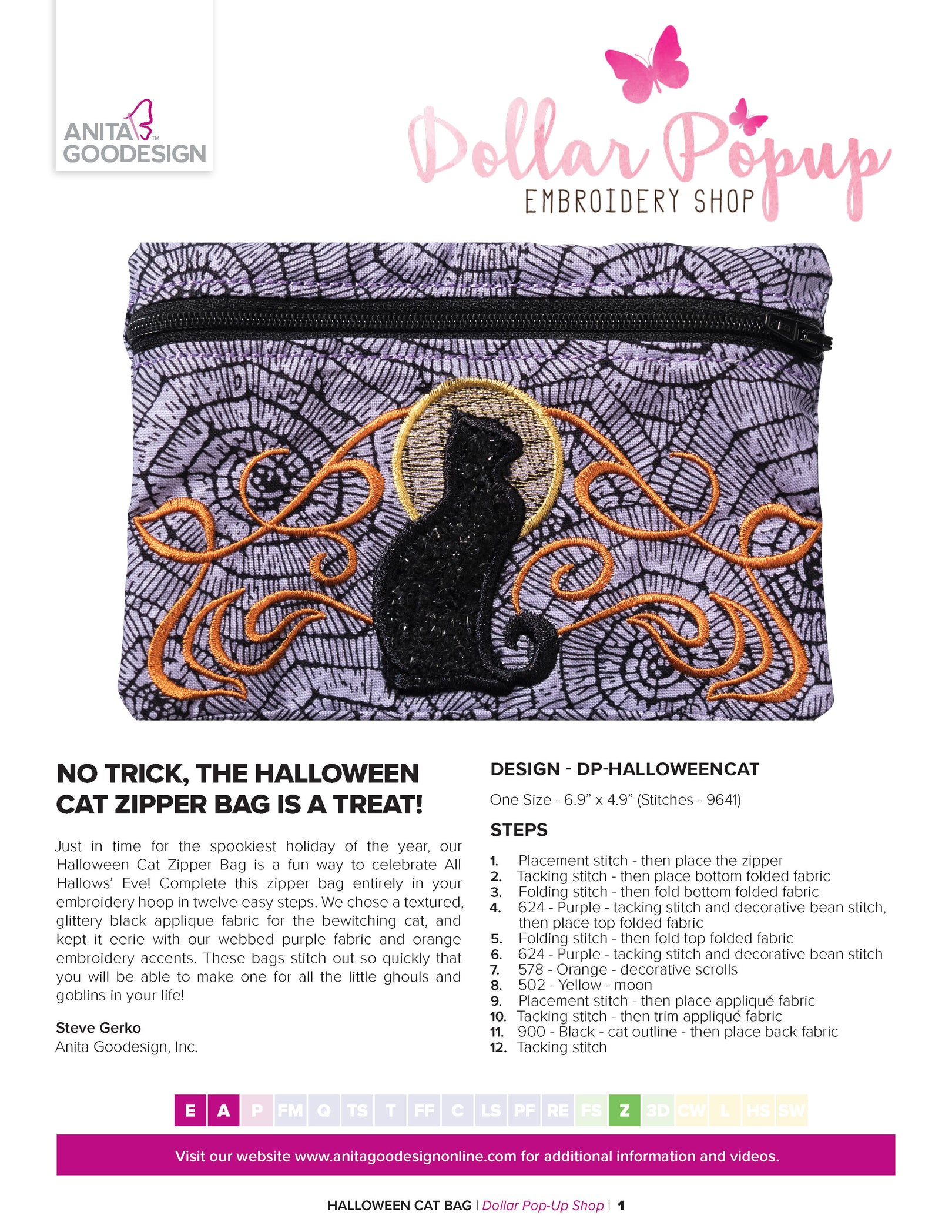 Halloween Cat Bag — Anita Goodesign