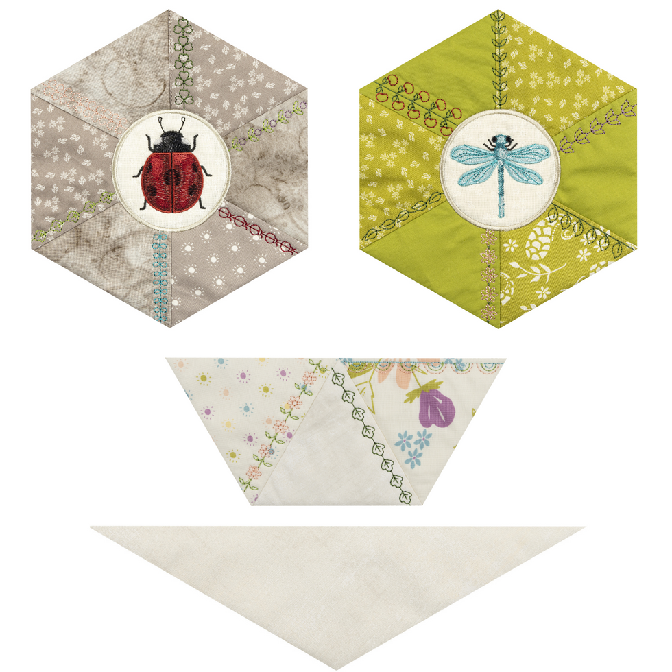 Crazy Quilt Hexagons — Anita Goodesign